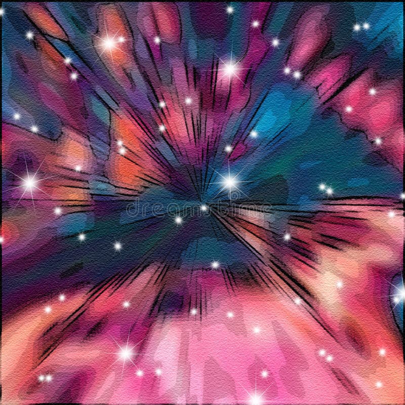 Colorful Explosion Abstract Background with Cartoon Texture and Glitter ...