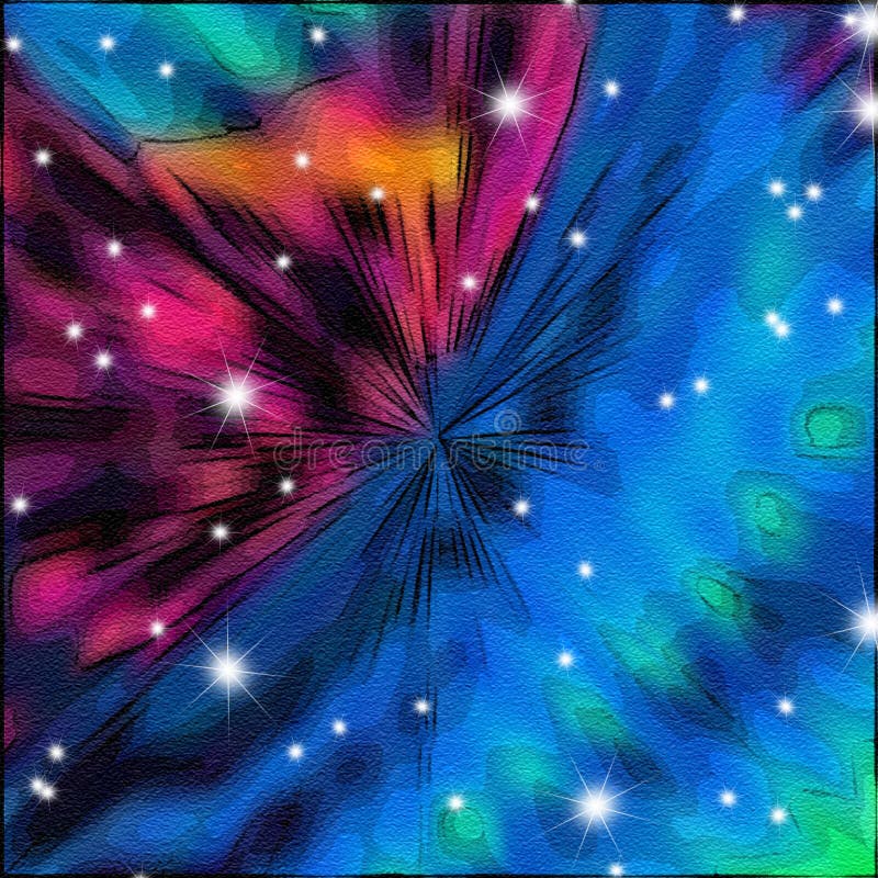 Colorful Explosion Abstract Background with Cartoon Texture and Glitter ...