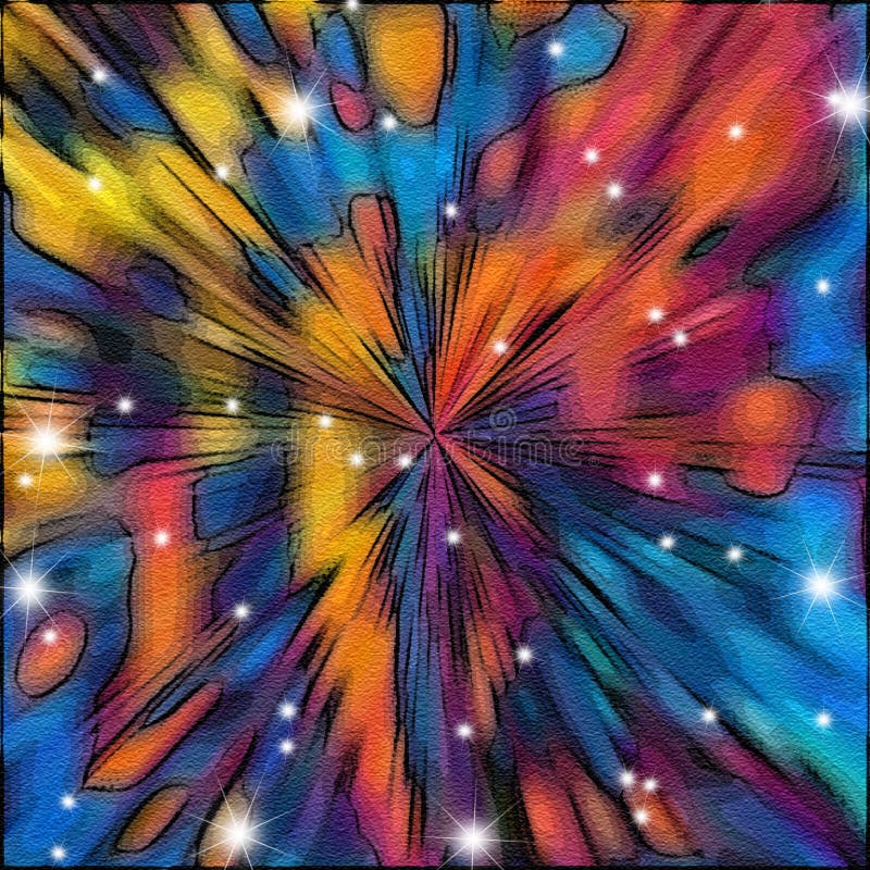 Colorful Explosion Abstract Background with Cartoon Texture and Glitter ...