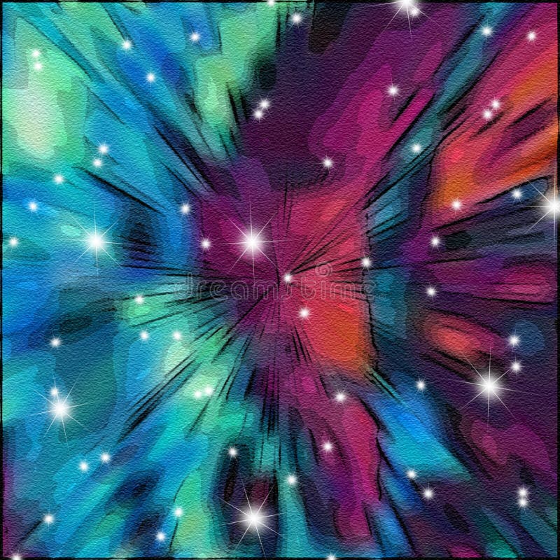 Colorful Explosion Abstract Background with Cartoon Texture and Glitter ...