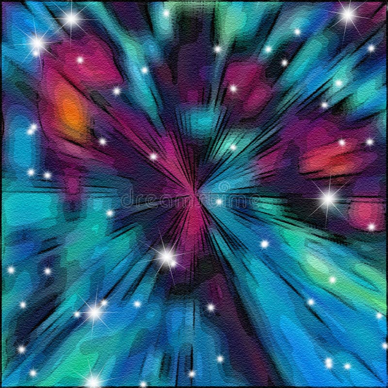 Colorful Explosion Abstract Background with Cartoon Texture and Glitter ...