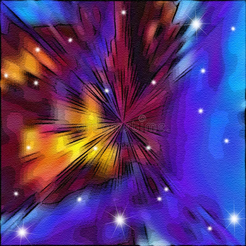 Colorful Explosion Abstract Background with Cartoon Texture and Glitter ...
