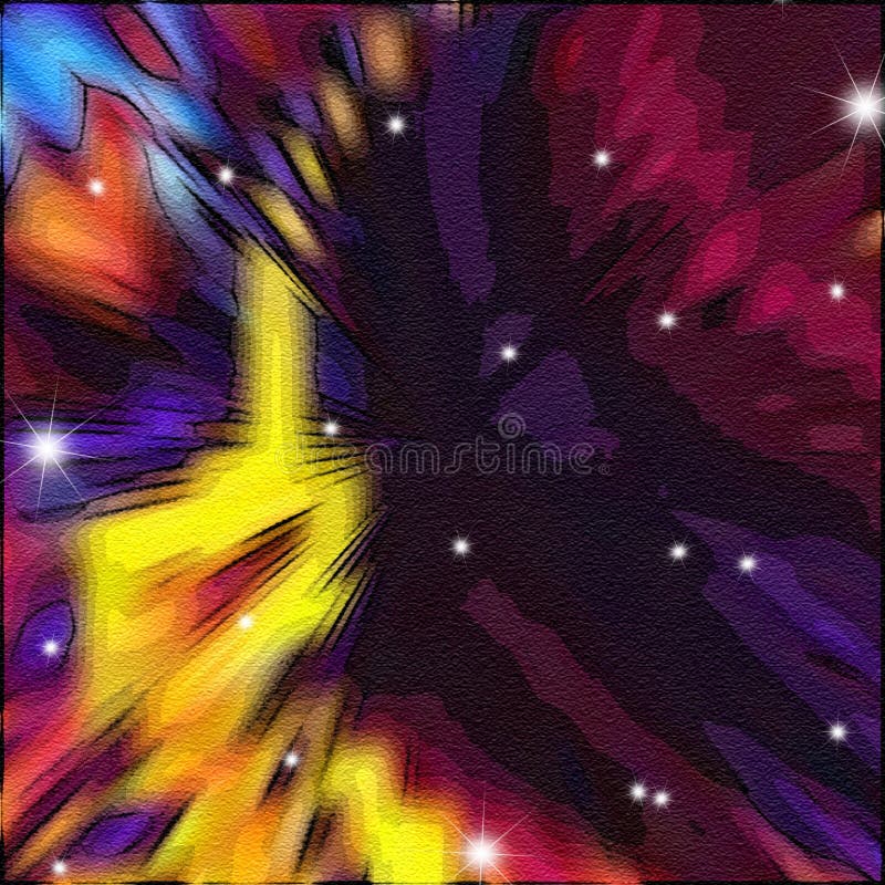 Colorful Explosion Abstract Background with Cartoon Texture and Glitter ...