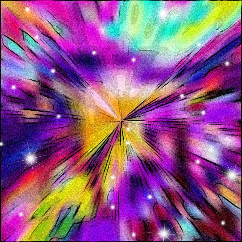 Colorful Explosion Abstract Background with Cartoon Texture and Glitter ...