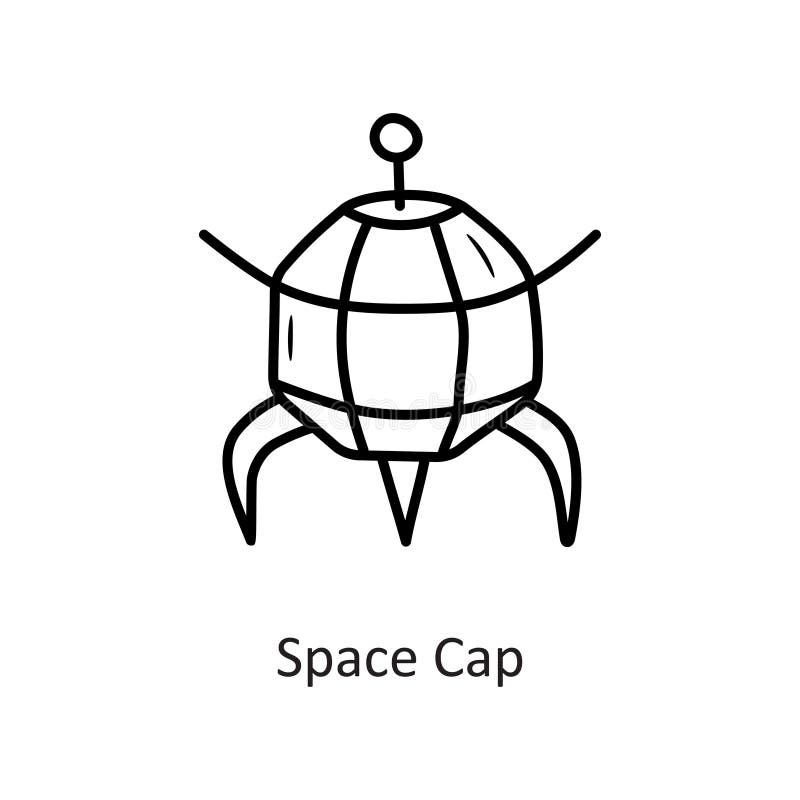 Sputnik Vector Outline Icon Design Illustration. Space Symbol on White ...