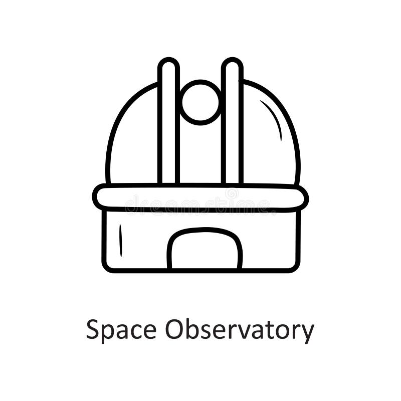Space Observatory Vector Outline Icon Design Illustration. Space Symbol ...