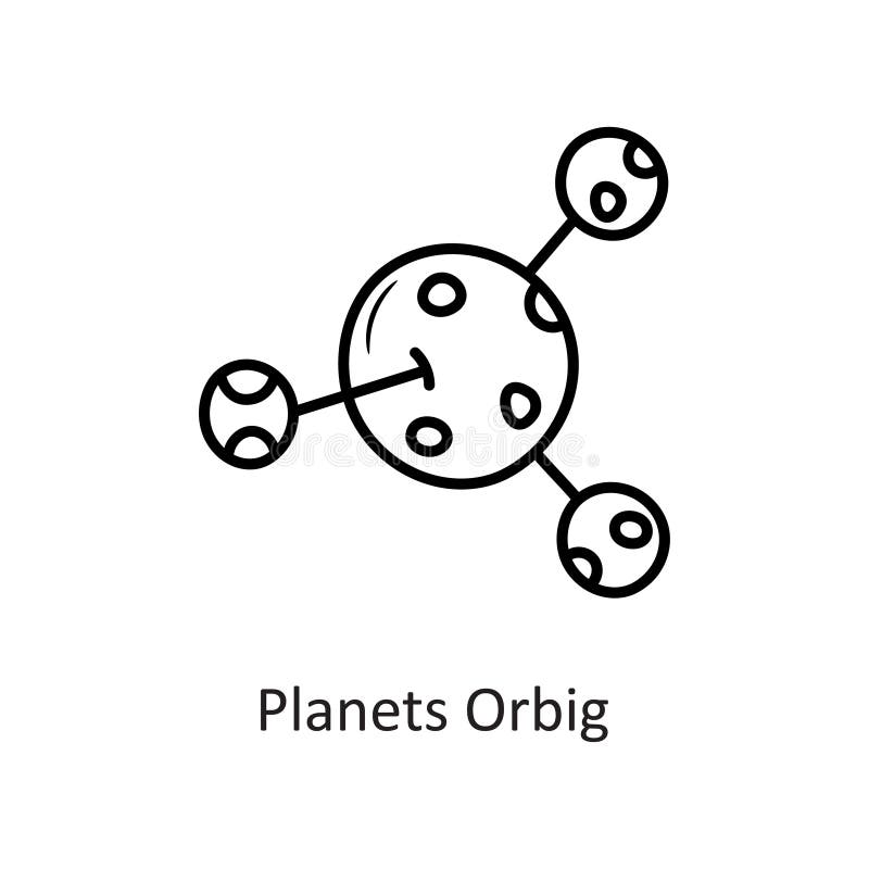 Planets Orbit Vector Outline Icon Design Illustration. Space Symbol on ...