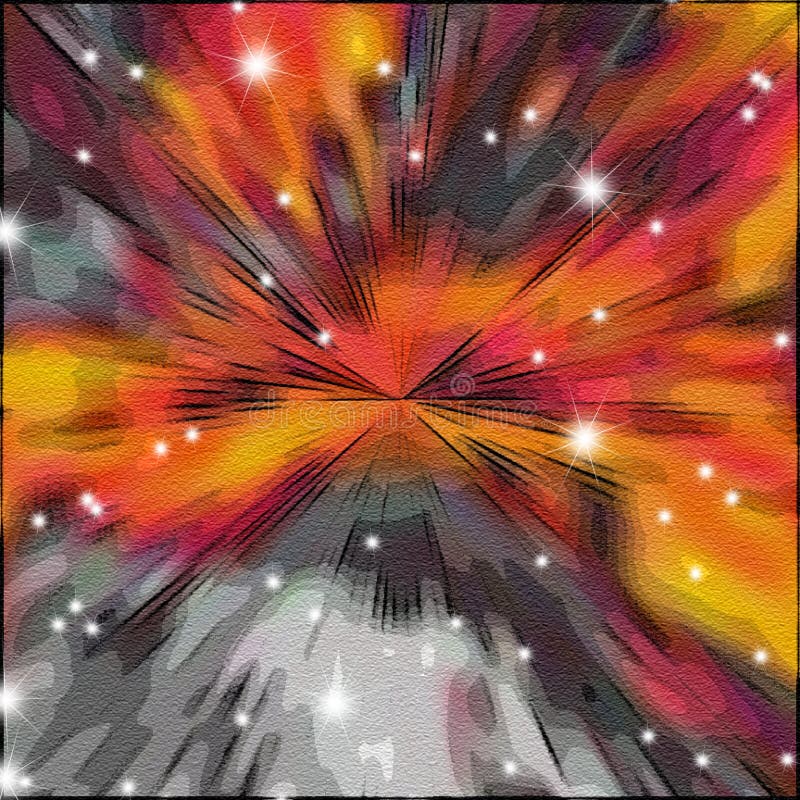 Colorful Explosion Abstract Background with Cartoon Texture and Glitter ...