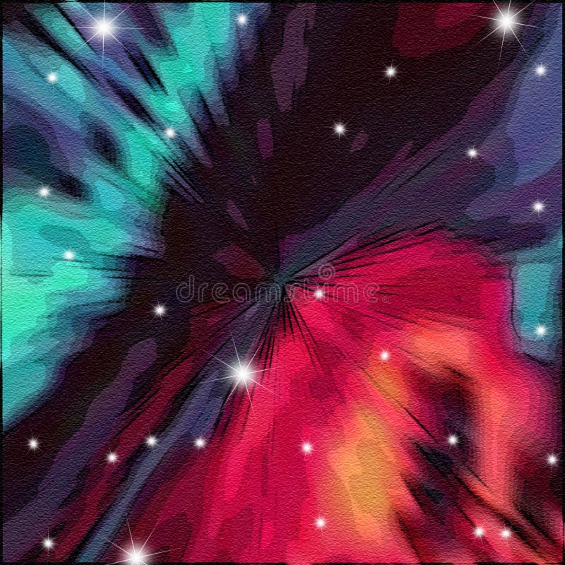 Colorful Explosion Abstract Background with Cartoon Texture and Glitter ...