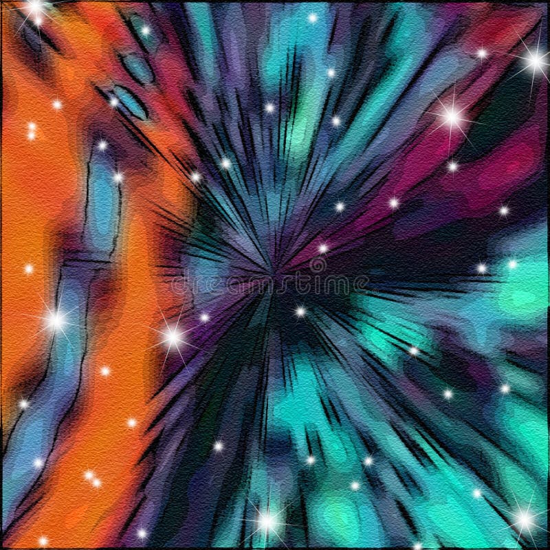 Colorful Explosion Abstract Background with Cartoon Texture and Glitter ...