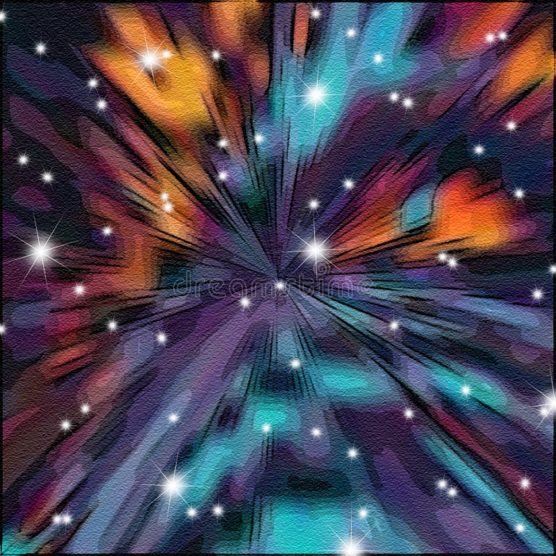 Colorful Explosion Abstract Background with Cartoon Texture and Glitter ...