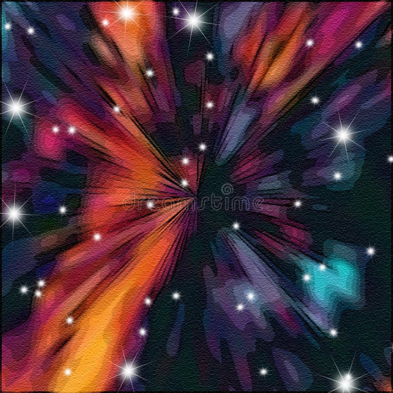 Colorful Explosion Abstract Background with Cartoon Texture and Glitter ...