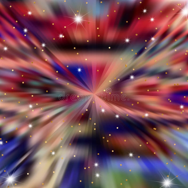 Colorful Explosion Abstract Background with Glitter Elements Stock ...