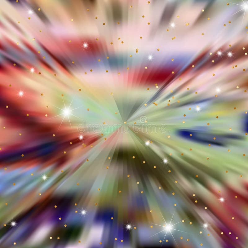 Colorful Explosion Abstract Background with Glitter Elements Stock ...