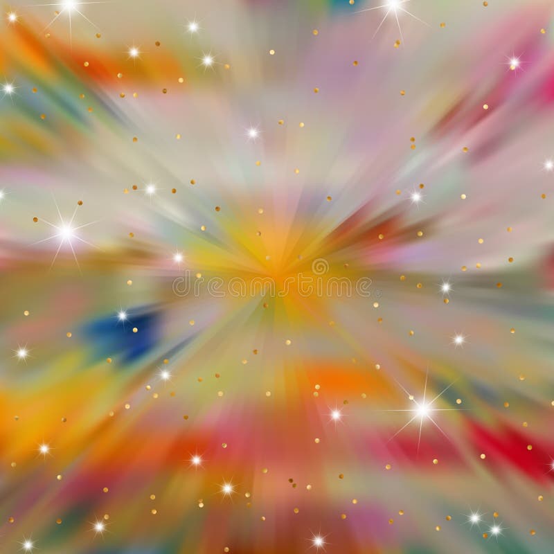 Colorful Explosion Abstract Background with Glitter Elements Stock ...