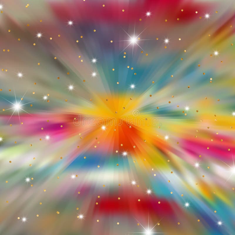Colorful Explosion Abstract Background with Cartoon Texture and Glitter ...