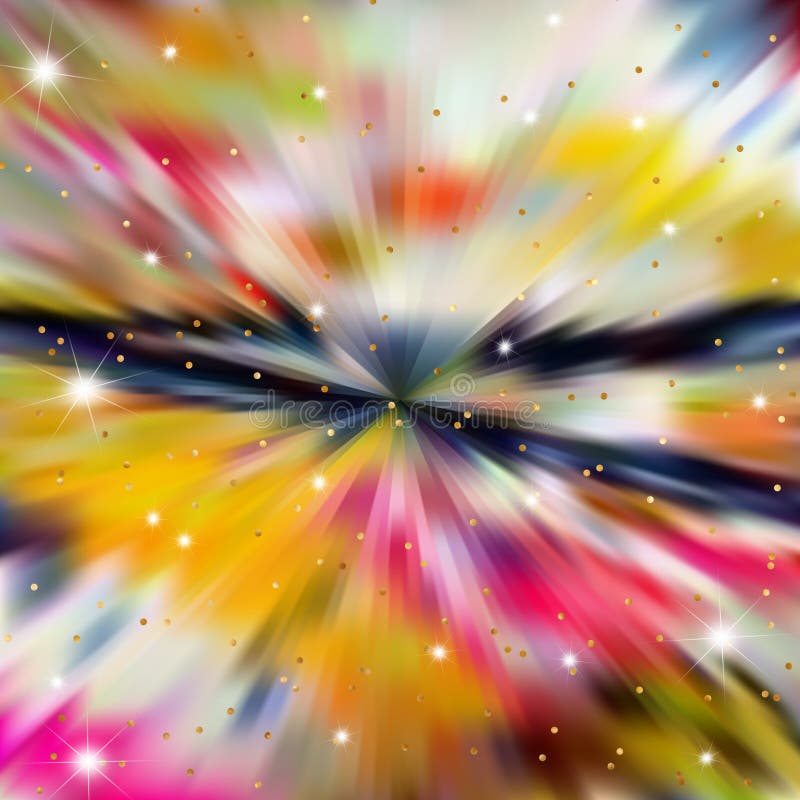 Colorful Explosion Abstract Background with Glitter Elements Stock ...