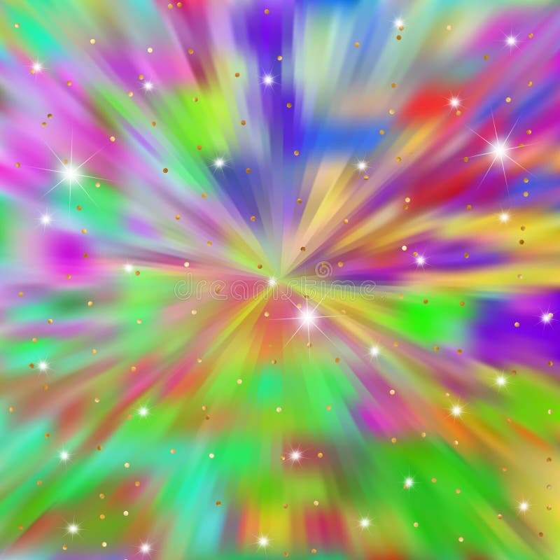 Colorful Explosion Abstract Background with Glitter Elements Stock ...