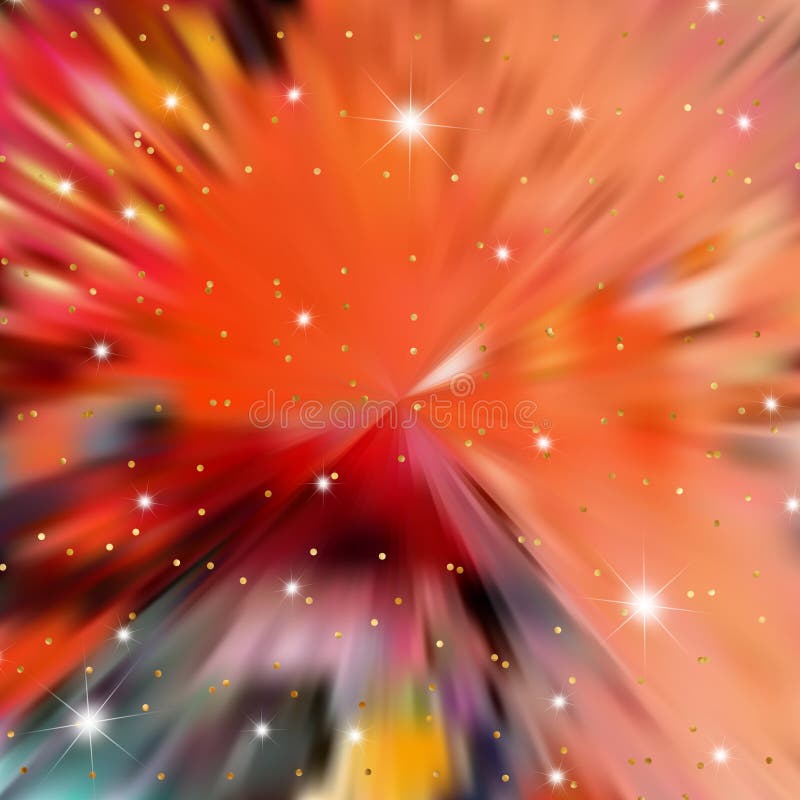 Colorful Explosion Abstract Background with Glitter Elements Stock ...