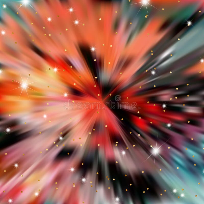 Colorful Explosion Abstract Background with Glitter Elements Stock ...