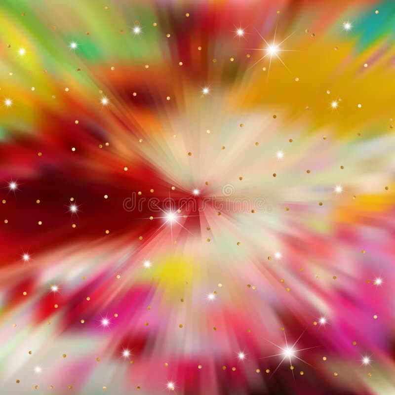 Colorful Explosion Abstract Background with Glitter Elements Stock ...