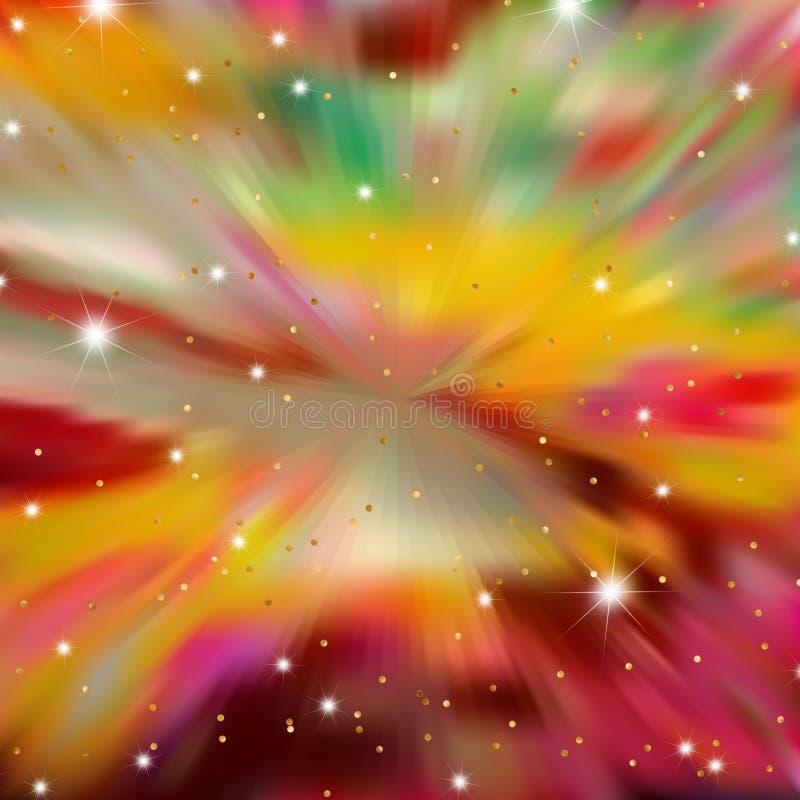 Colorful Explosion Abstract Background with Glitter Elements Stock ...