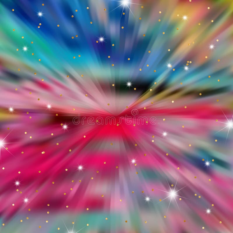 Abstract Background Metallic Colorful Burst Sparkle Stock Illustration ...