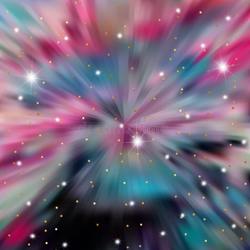 Abstract Background Metallic Colorful Burst Sparkle Stock Illustration ...