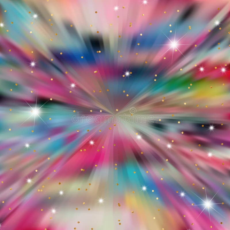 Abstract Background Metallic Colorful Burst Sparkle Stock Illustration ...