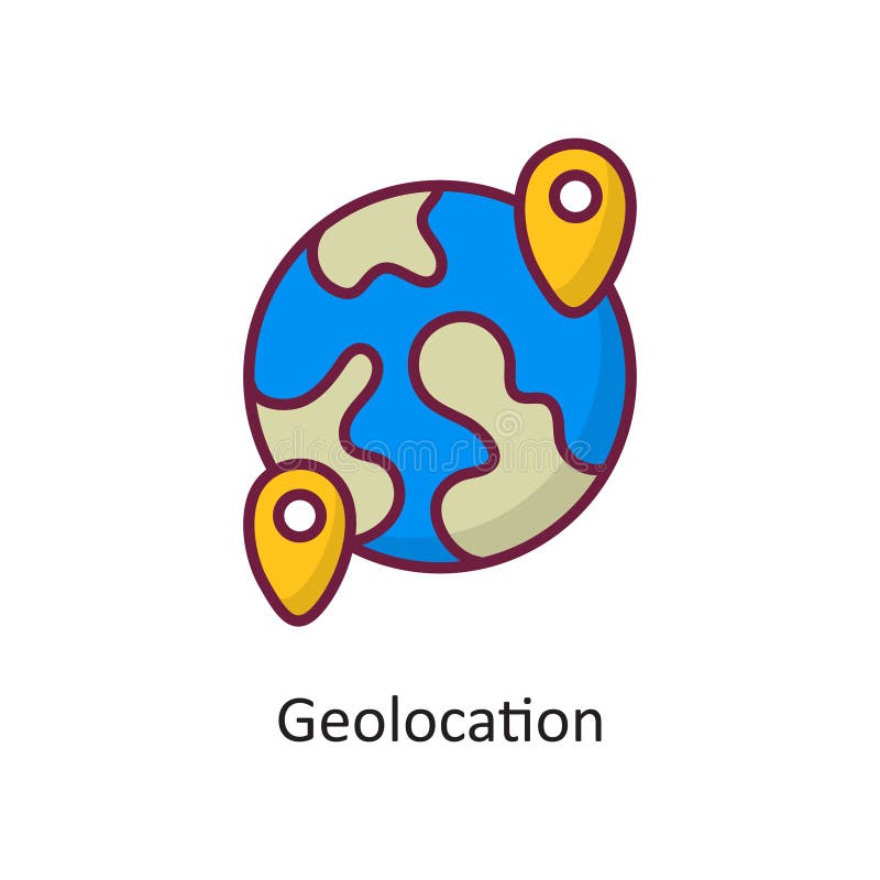 Geo Location Vector Fill Outline Icon Design Illustration. Travel ...
