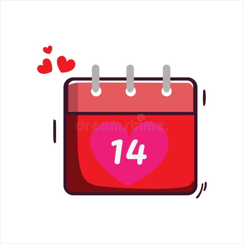 Heart calendar stock illustration. Illustration of number - 268487423
