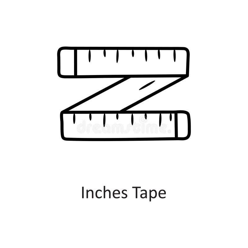 Inches Tape Vector Outline Icon Design Illustration. Workout Symbol on ...
