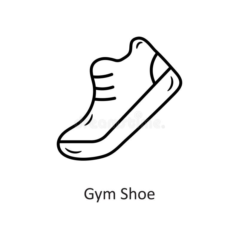 Gym Shoe Vector Outline Icon Design Illustration. Workout Symbol on ...
