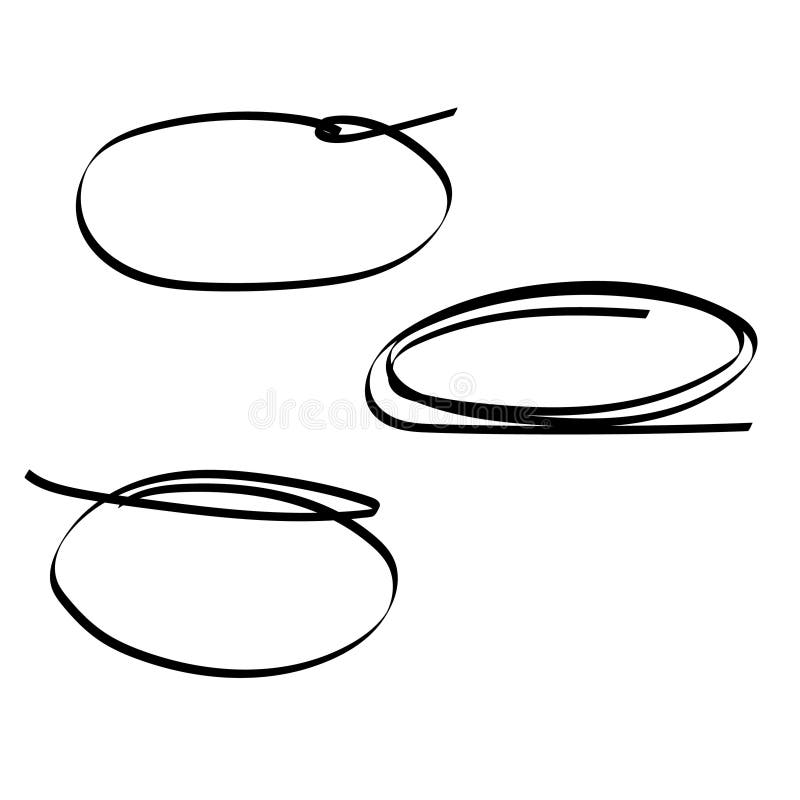 Vector Lines Oval Thoughts Black Objects Stock Illustration ...