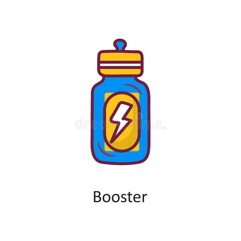 Booster Vector Fill Outline Icon Design Illustration. Workout Symbol on ...