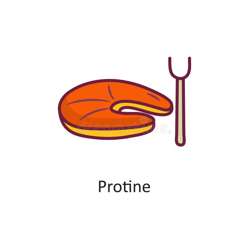 Protein Vector Fill Outline Icon Design Illustration. Workout Symbol on ...