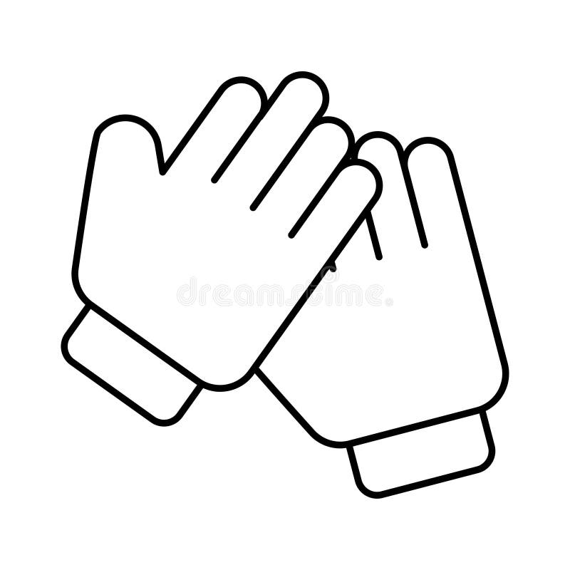 Gloves Vector Outline Icon Style Illustration. EPS 10 File Stock Vector ...
