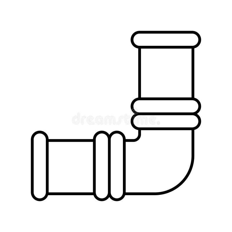 Pipes Vector Outline Icon Style Illustration. EPS 10 File Stock Vector ...