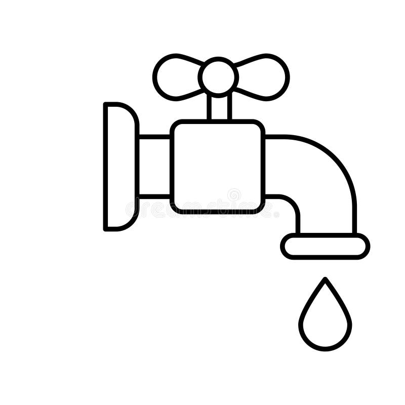 Water Null Vector Outline Icon Style Illustration. EPS 10 File Stock ...