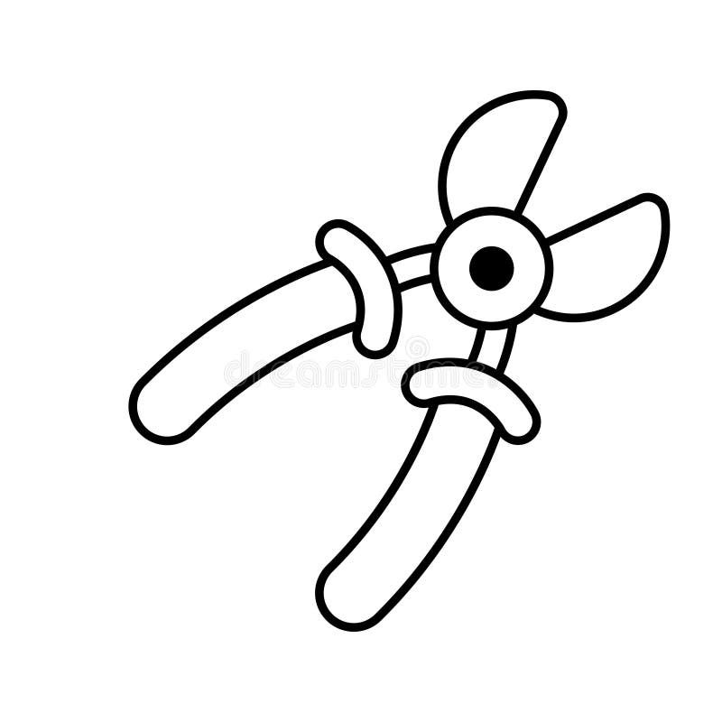 Cutter Vector Outline Icon Design Illustration. Home Repair and ...