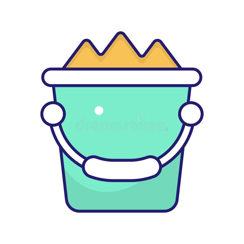 Bucket Vector Fill Outline Icon Style Illustration. EPS 10 File Stock ...