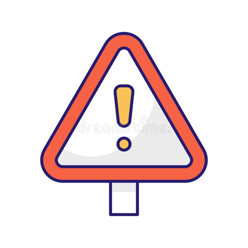 Alert Sign Vector Fill Outline Icon Style Illustration. EPS 10 File ...
