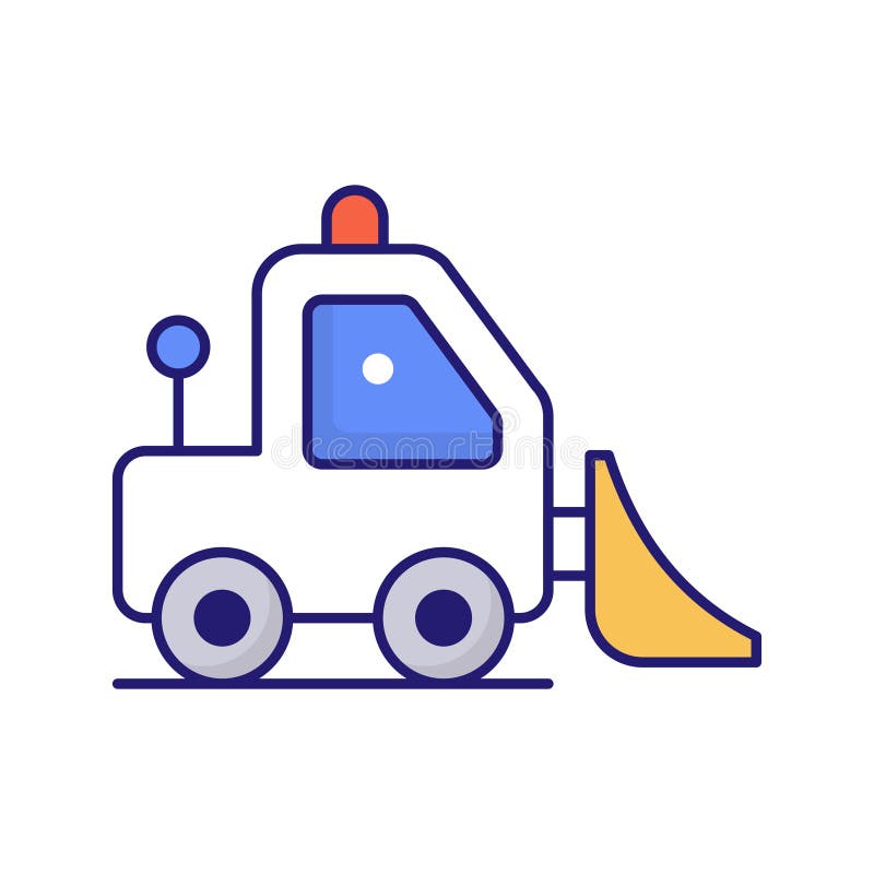 Skid Loader Vector Fill Outline Icon Style Illustration. EPS 10 File ...