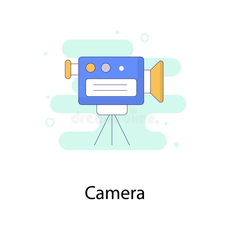 Camera Vector Fill Outline with Background Icon Style Illustration. EPS ...