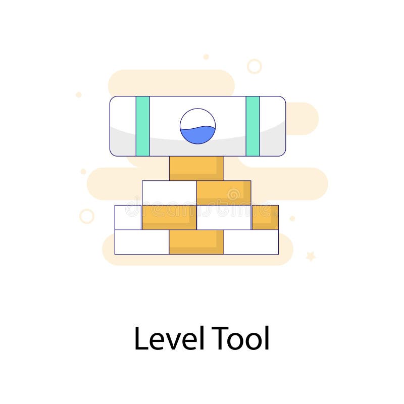 Level Tool Vector Fill Outline with Background Icon Style Illustration ...