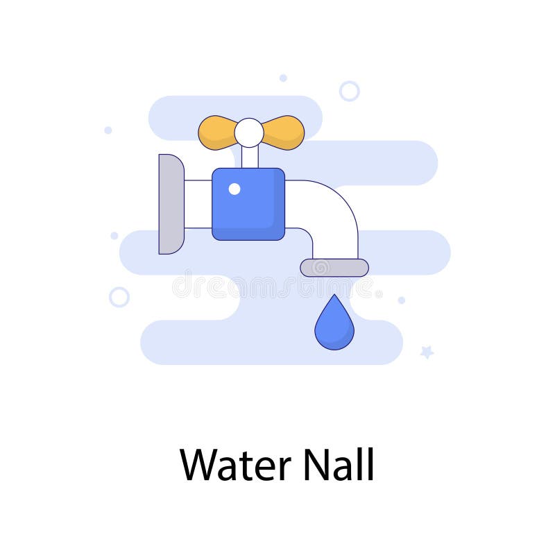 Water Null Vector Fill Outline with Background Icon Style Illustration ...
