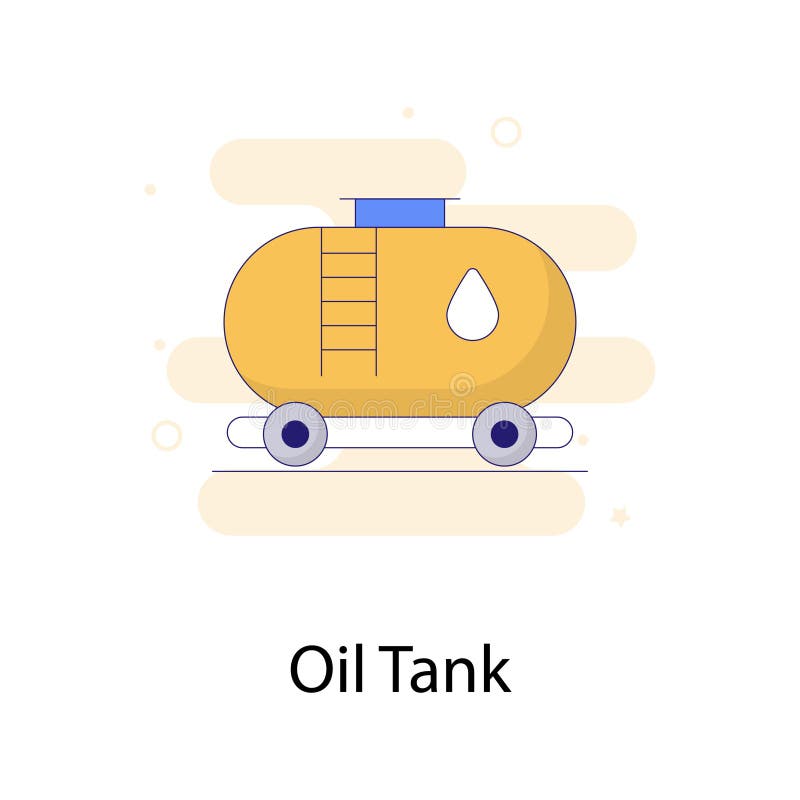 Oil Tank Vector Fill Outline with Background Icon Style Illustration ...