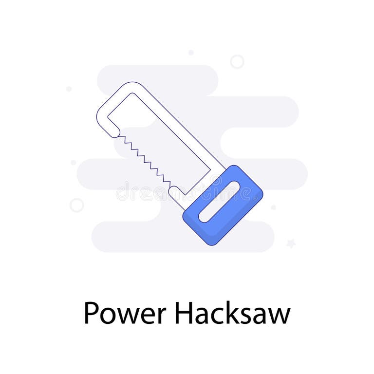 Power Hacksaw Vector Fill Outline with Background Icon Style ...