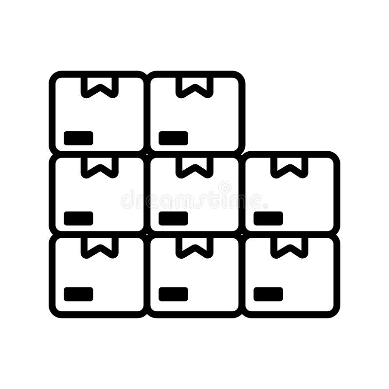 Packages Vector Solid Icon Style Illustration. EPS 10 File Stock Vector ...