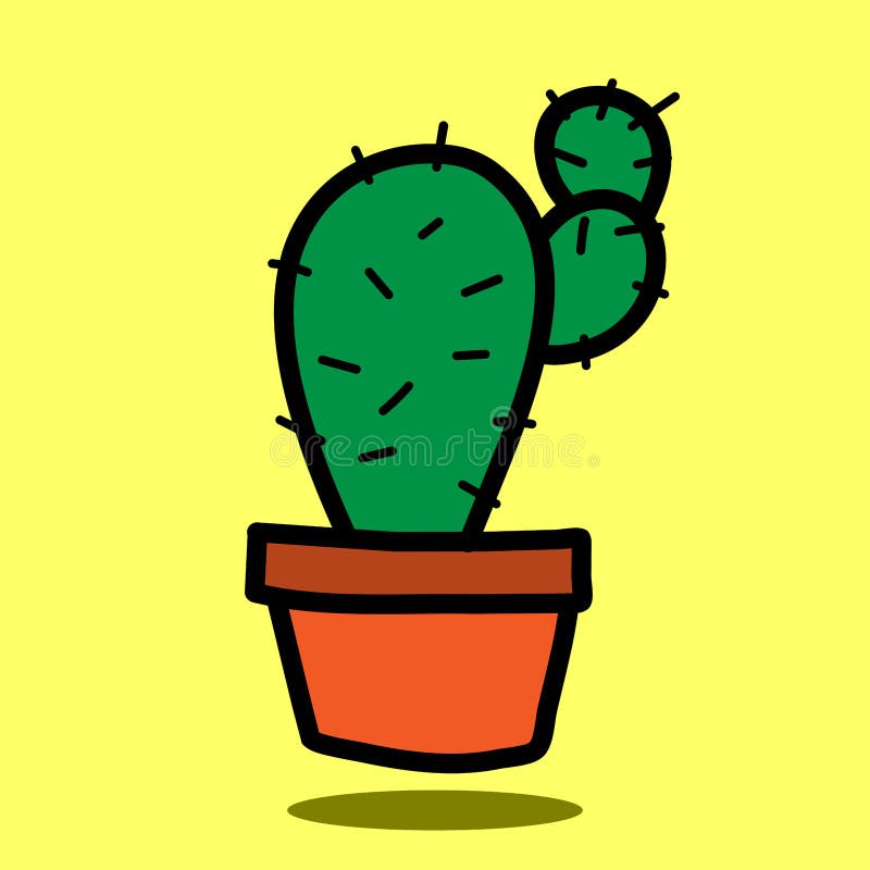 Symbol cactus pot stock vector. Illustration of logo - 268933789
